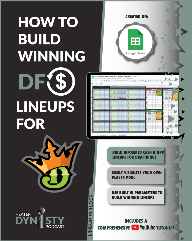 How to build winning DFS lineups for Draftkings - heaterdynasty.com